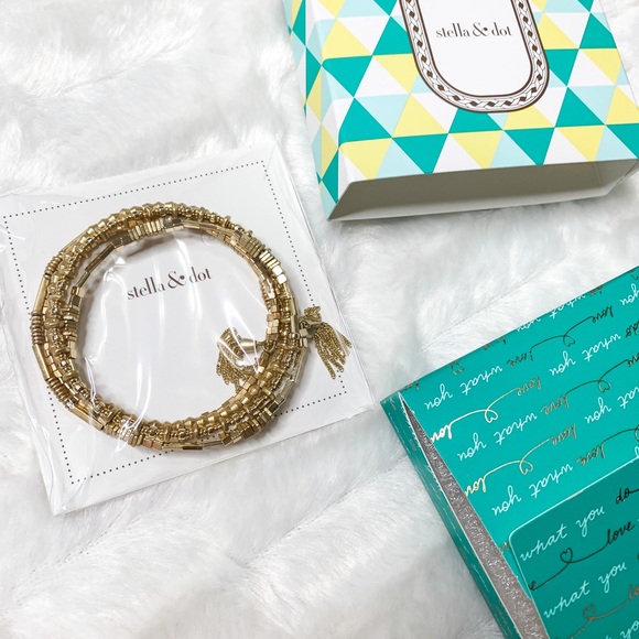 Stella & Dot | Jewelry | Celine Wrap Gold Layered Bracelet Stella Dot ...